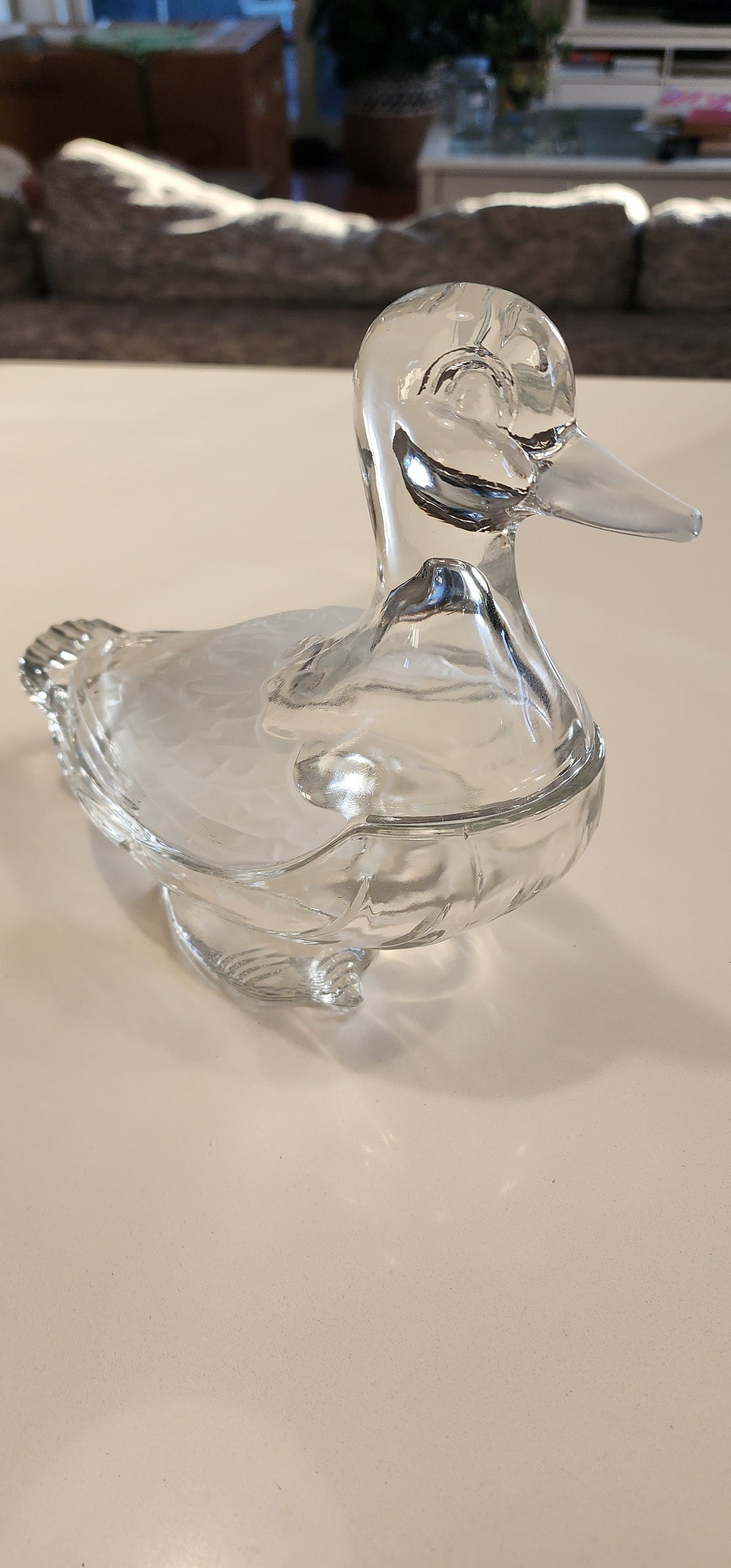 Shannon Crystal Glass Duck With Lid - Etsy