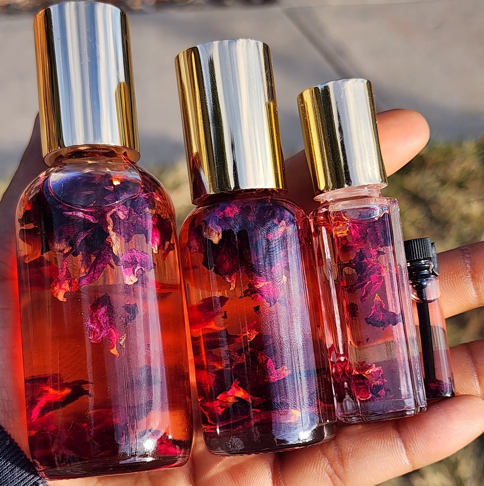 Galactic Roses Perfume Oil With Rose Buds & Petals| Aphrodisiac Love ...