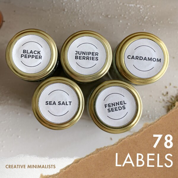 Round Spice Labels - Etsy