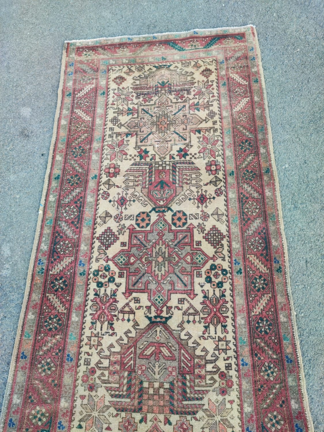 18ft Pastel Color Heri Rug Runner Dark Color Vintage Rug - Etsy