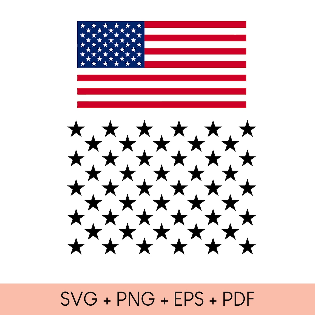 US Flag Svg Flag Svg 50 Stars Svg Nation Svg America Svg - Etsy