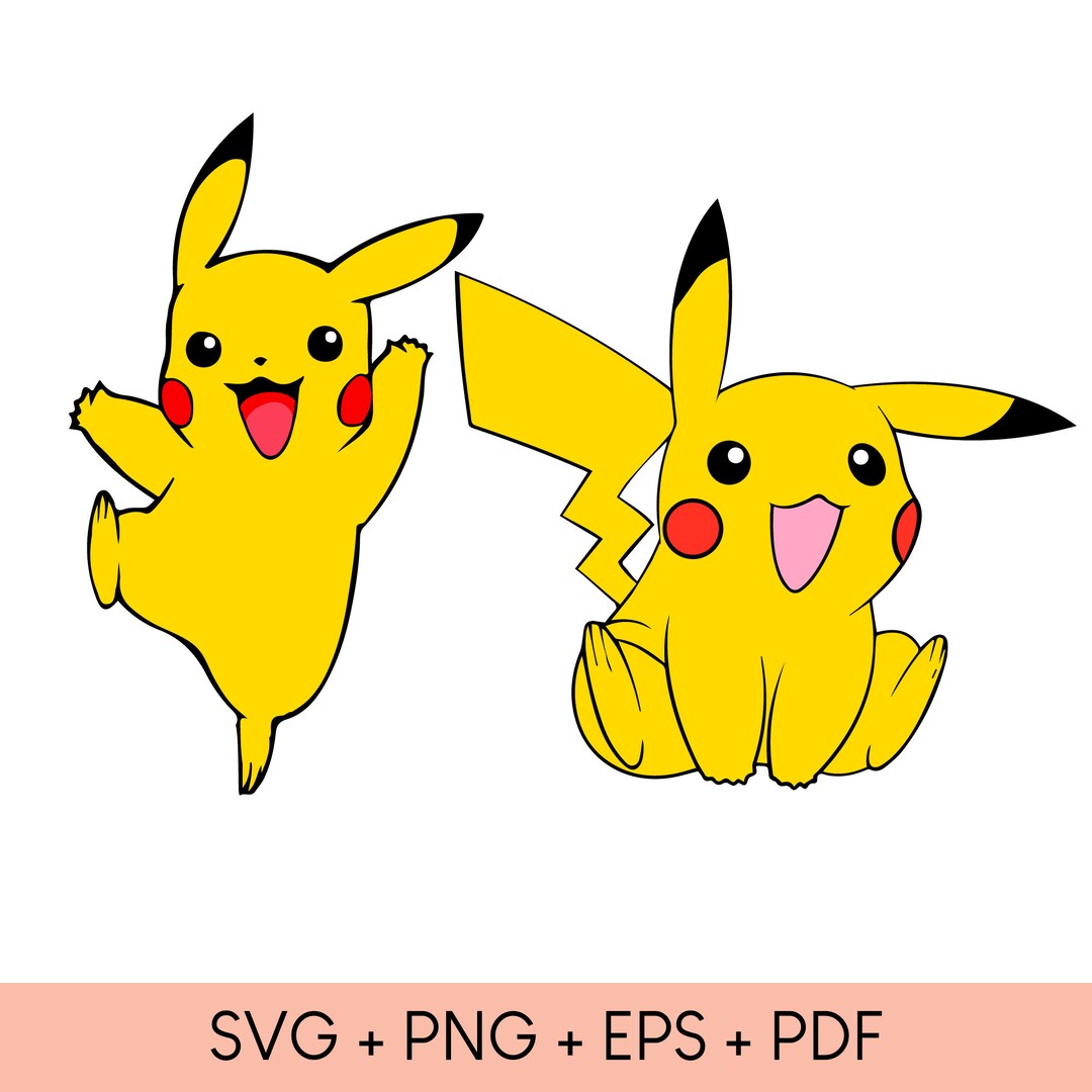 Cartoon Svg Pokémon Svg Pikachu Svg Vector Layered Svg - Etsy