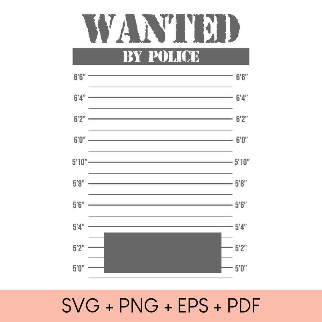 Mugshot Svg Wanted Svg Police Svg Crime Svg Vector - Etsy Canada