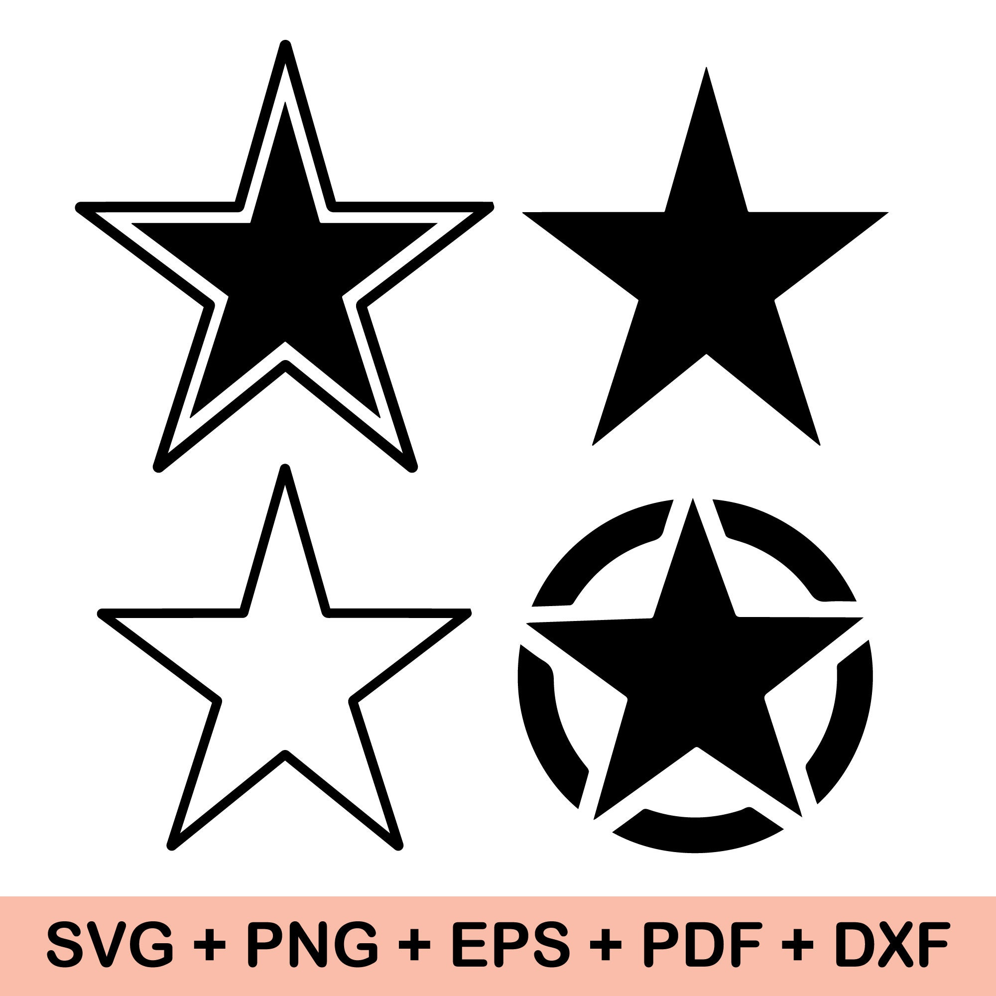 Stars Svg Star Outline Svg Sparkle Svg Shooting Star Svg - Etsy