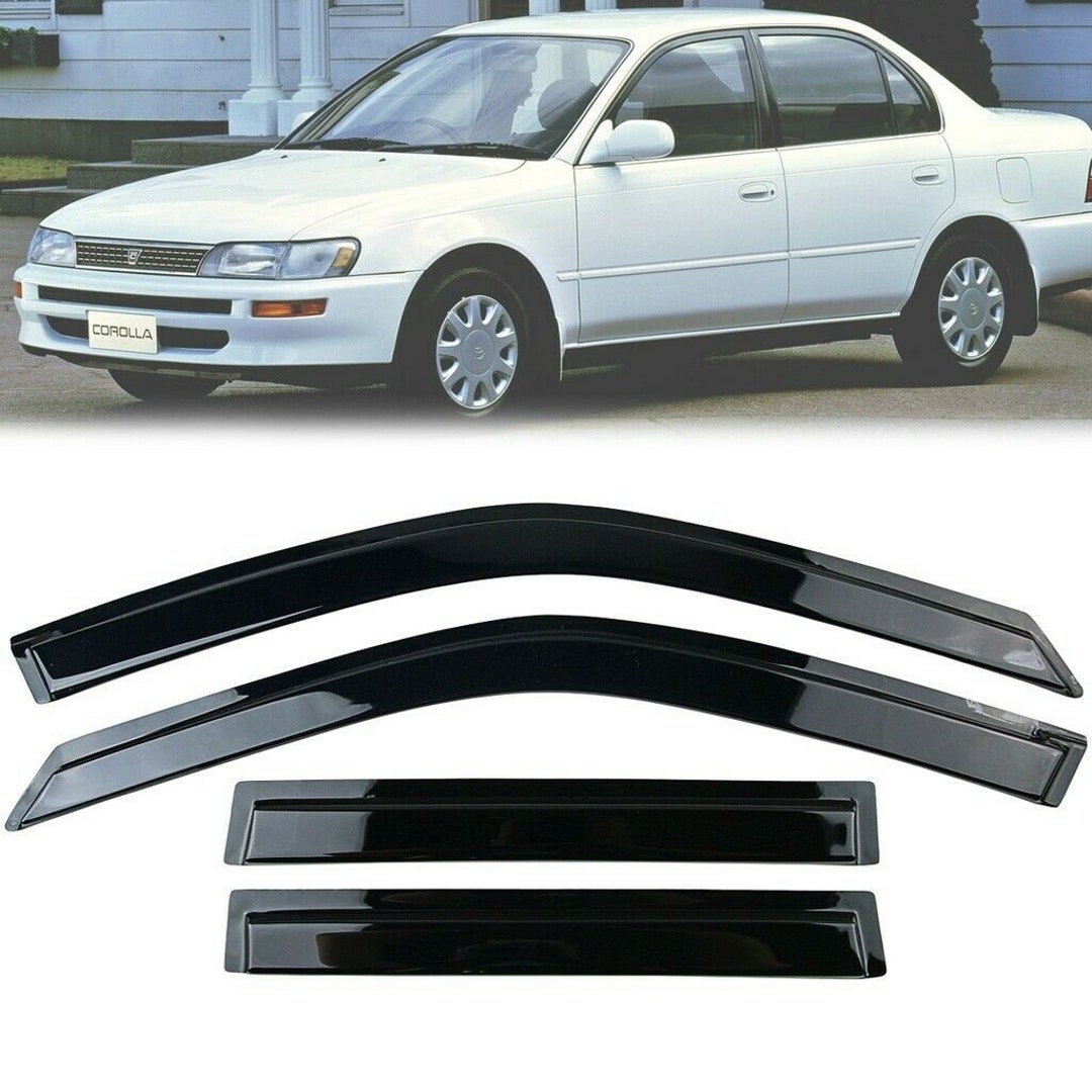 Weather Shield Car Window Door Visor Wind Deflector for Corolla AE100 ...