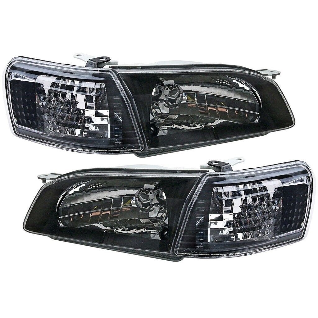 Crystal Black Headlight Corner Light Lamp Fits Toyota Corolla AE110 ...