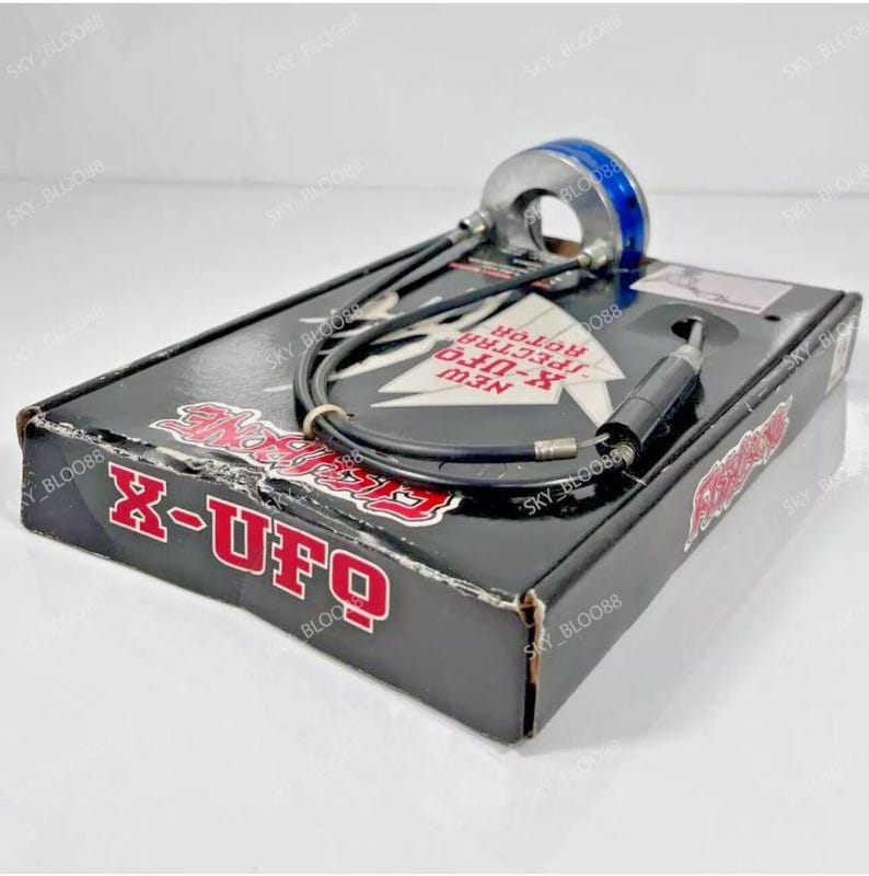 BMX Gyro Fishbone X-UFO Rotor System Old School 1-1/8" BLUE + Cable ...