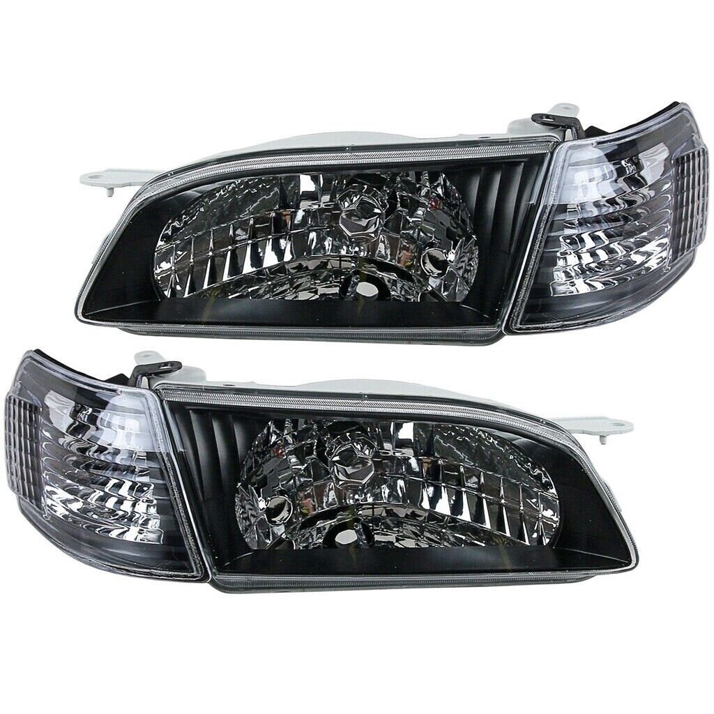 Crystal Black Headlight Corner Light Lamp Fits Toyota Corolla AE110 ...