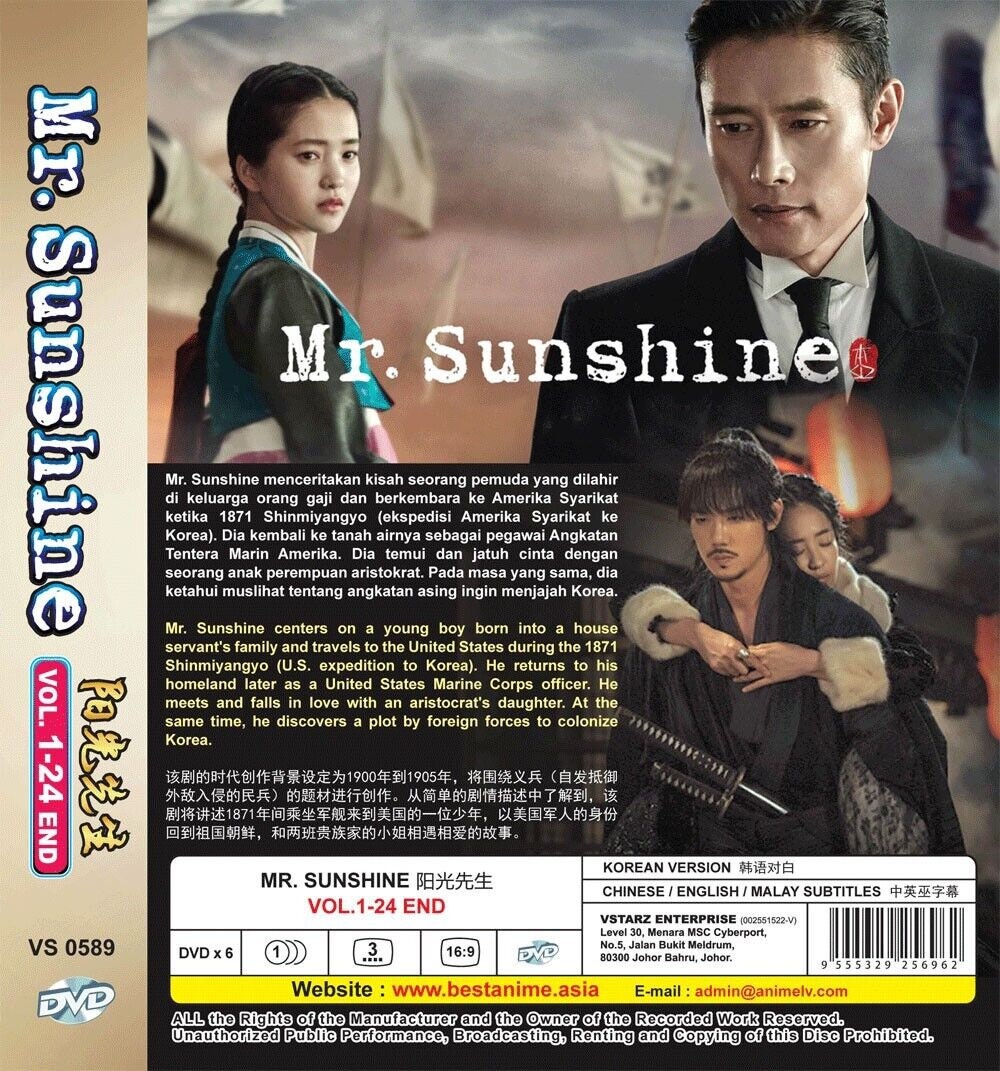 Dvd Korean Drama Series Mr. Sunshine Lee Byung Hun volume 1-24 End ...