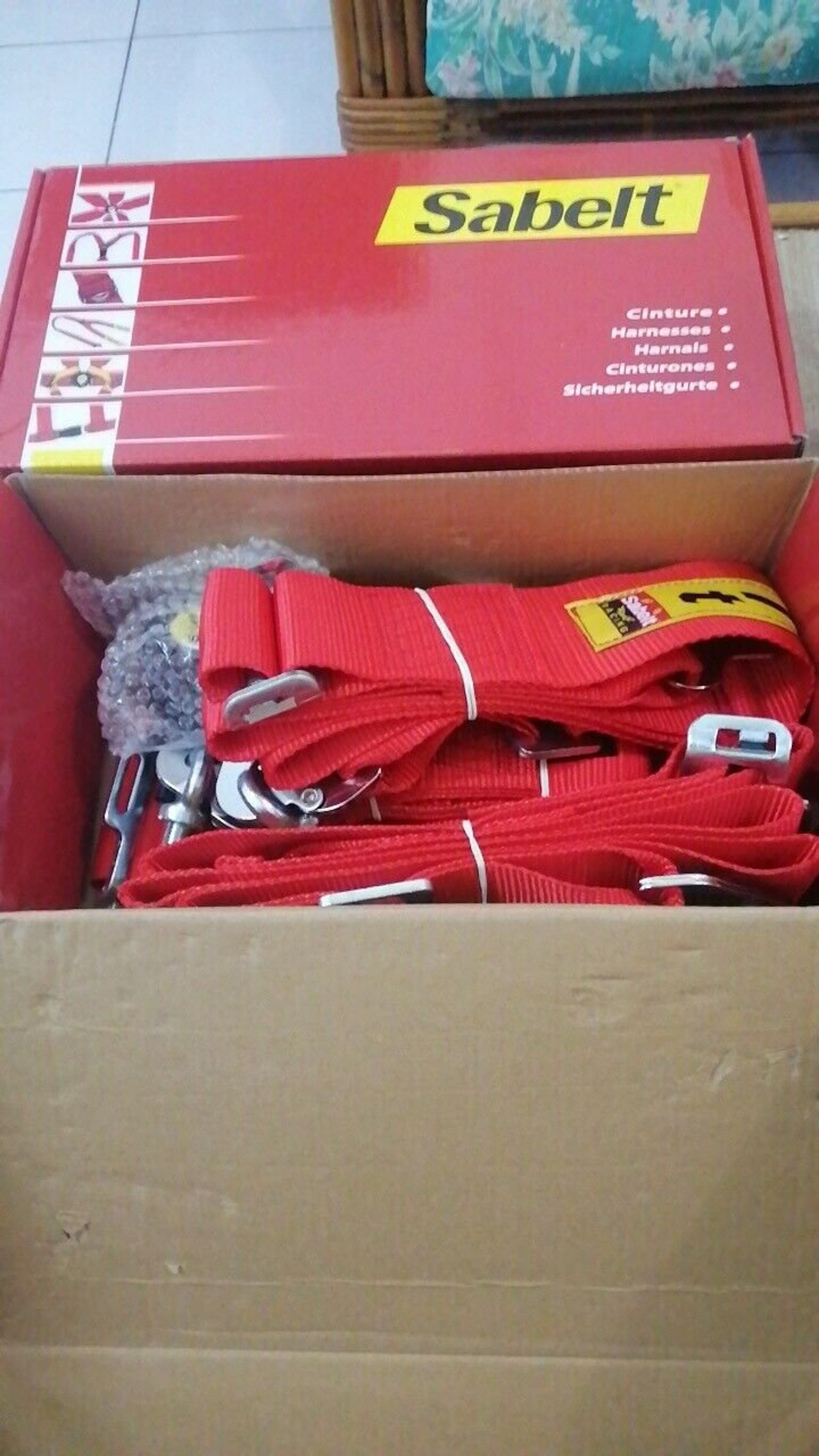 SABELT RED Universal 3' Inch 4 Point Racing Seat Belt Quick Release ...