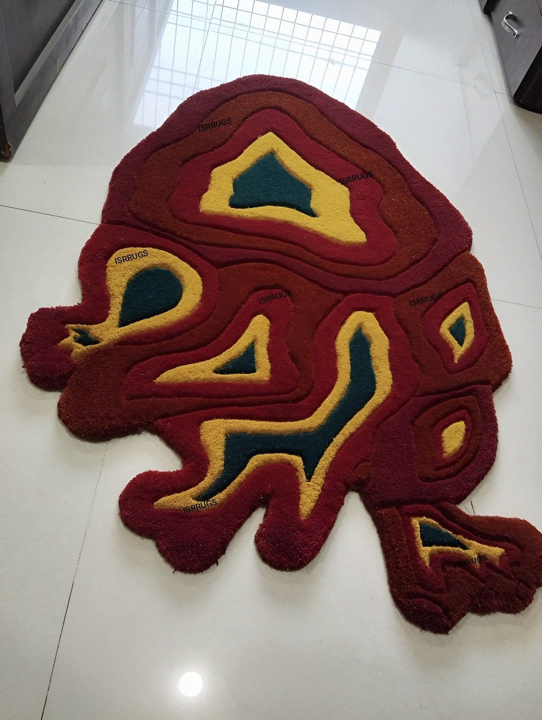 Red Heart Shaped Rug Tufted Rug, Housewarming Rug, Fluffy Heart Rug ...