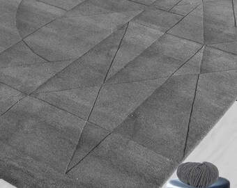 Hand-tufted 100% Wool Handmade Area Rug Carpet for Home, Bedroom ...