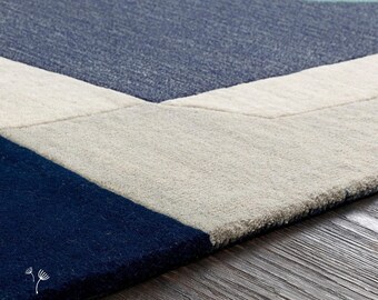 Floor Rug Modern Design Carpet Hand-tufted 100% Wool Handmade Area Rug ...