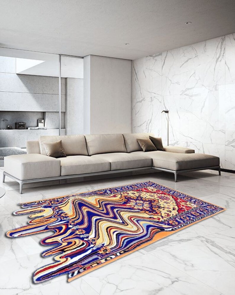 Melting Persian Artist Rug Hand Tufted 100% Wool Handmade Area Rug ...