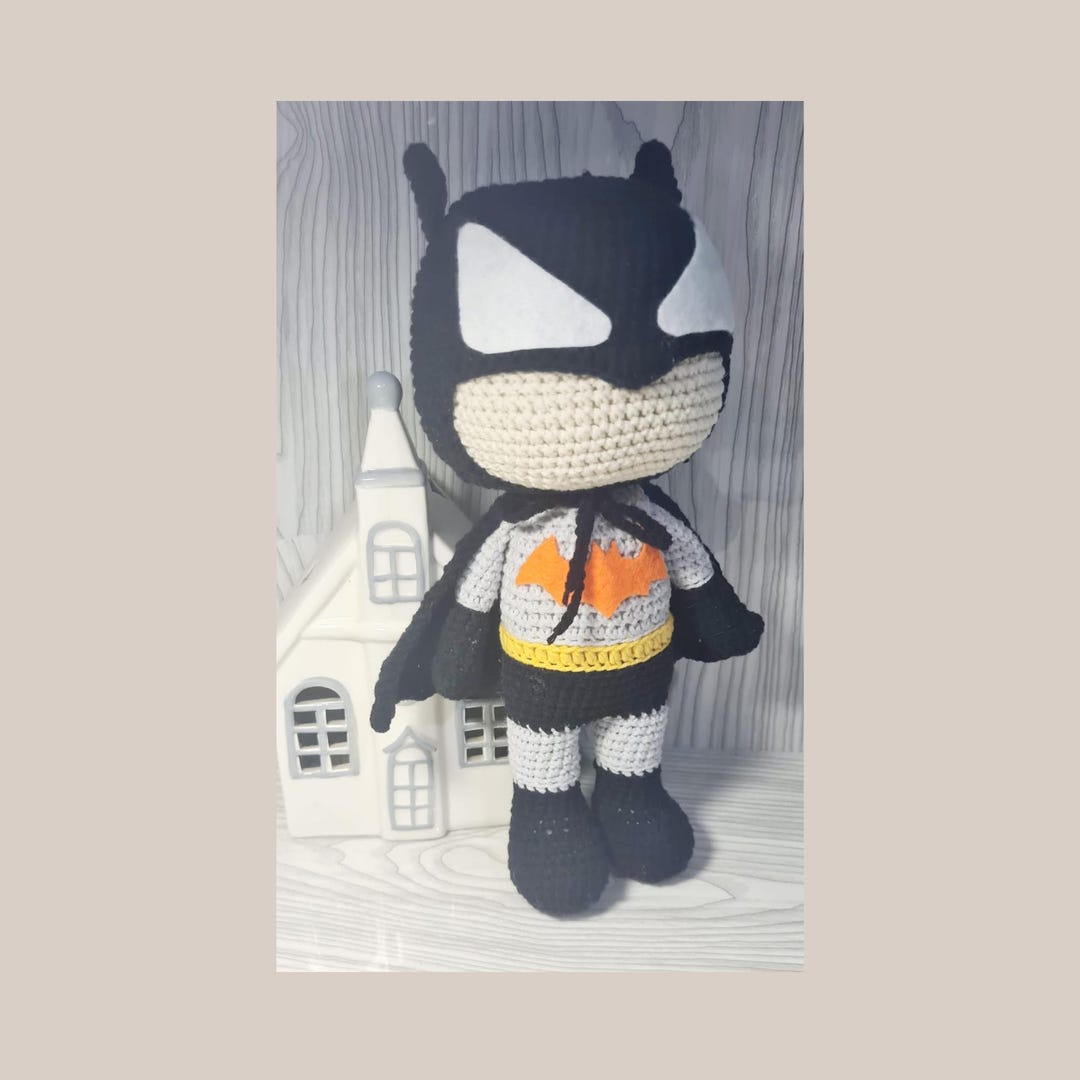 Crochet Bat Hero Doll, Handmade Amigurumi Plush Toy, Geek Gift - Etsy