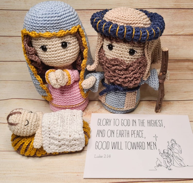 Crochet Nativity Set - Mary, Joseph, Baby Jesus and Three Kings - Etsy