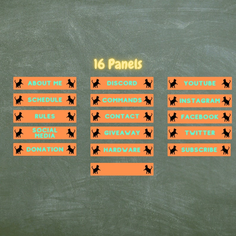 Stream Overlay Red Cat Theme, Unique Twitch Overlay, Creative Streamer ...