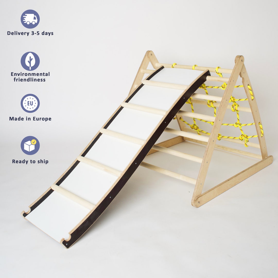 Triangle Climber Climb Frame Arch 4in1 Climbing Set for Kids Montessori ...