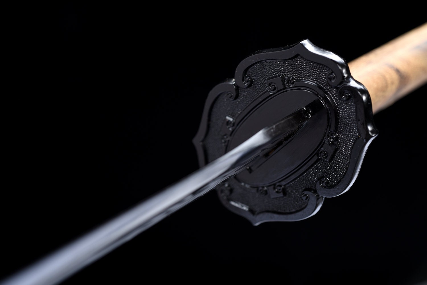 Leather Sheath Katana,alloy Samurai Sword,bake Black Blade,handmade ...