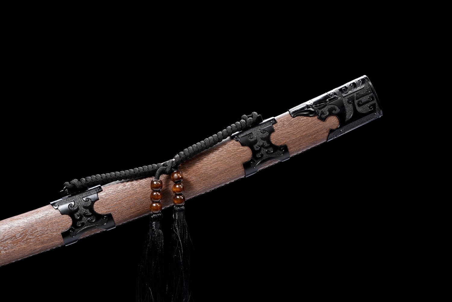 Leather Sheath Katana,alloy Samurai Sword,bake Black Blade,handmade ...