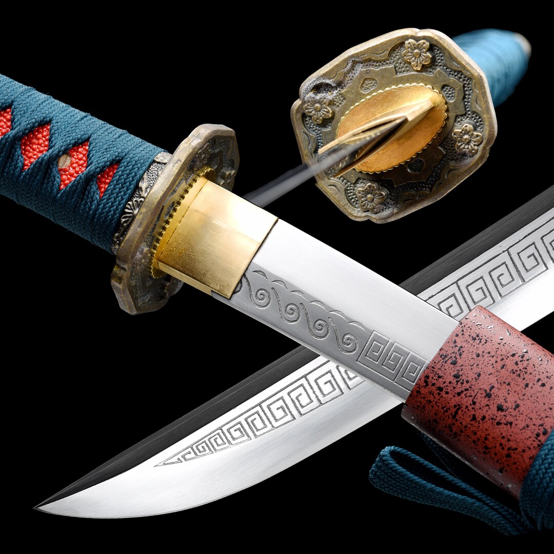 Red Paint Sheath Samurai Sword,alloy Accessory Katana,high Manganese ...