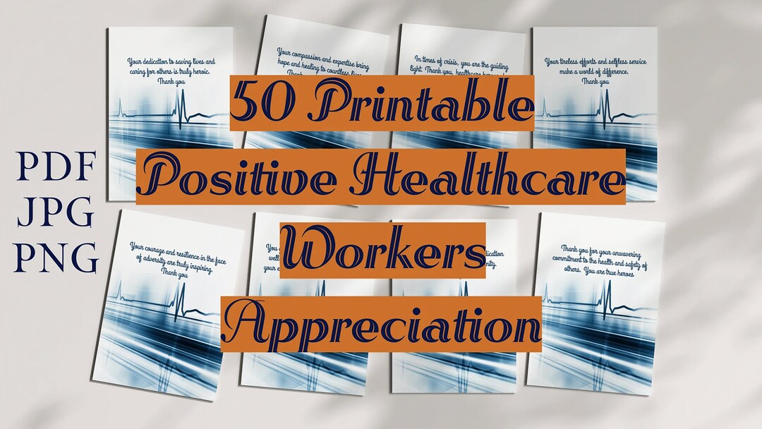 50 Printable Positive Healthcare Workers Appreciation Cards | PDF, JPG ...