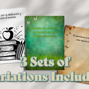 50 Printable Spanish Teacher Appreciation Cards, PDF JPG PNG, 5x7 ...