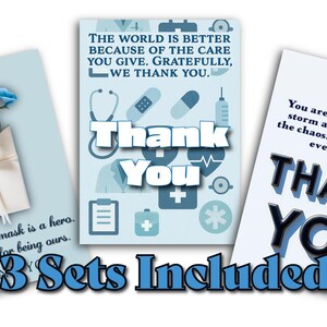 50 Printable Thank You Cards for Healthcare Workers, Digital Gratitude ...