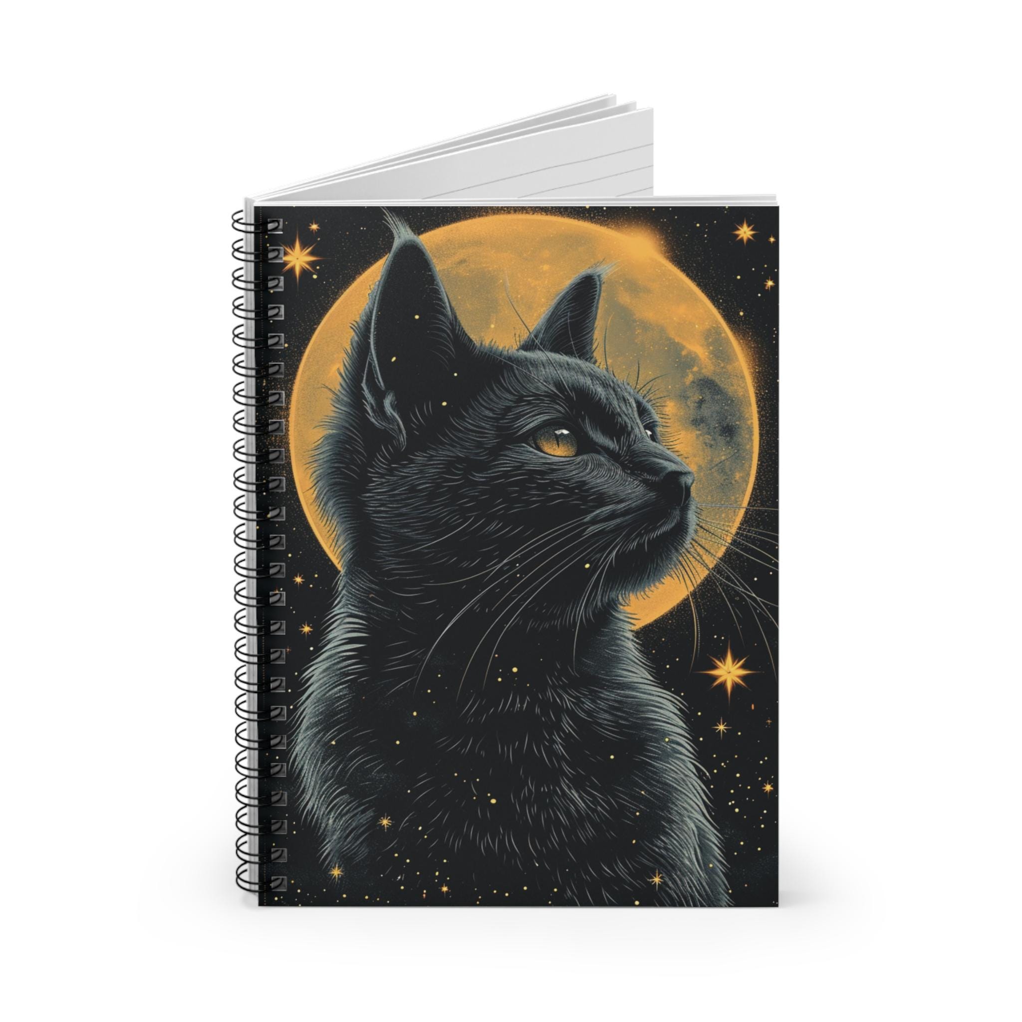 Celestial Cat Versatile Visions Spiral Notebook, Cat Lined Spiral ...