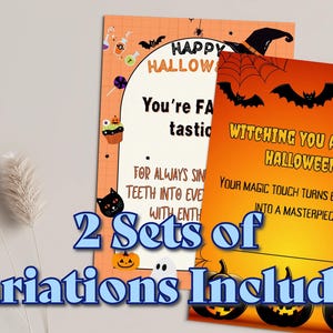 50 Printable 5x7 Halloween Employee Appreciation Cards, PDF JPG PNG ...