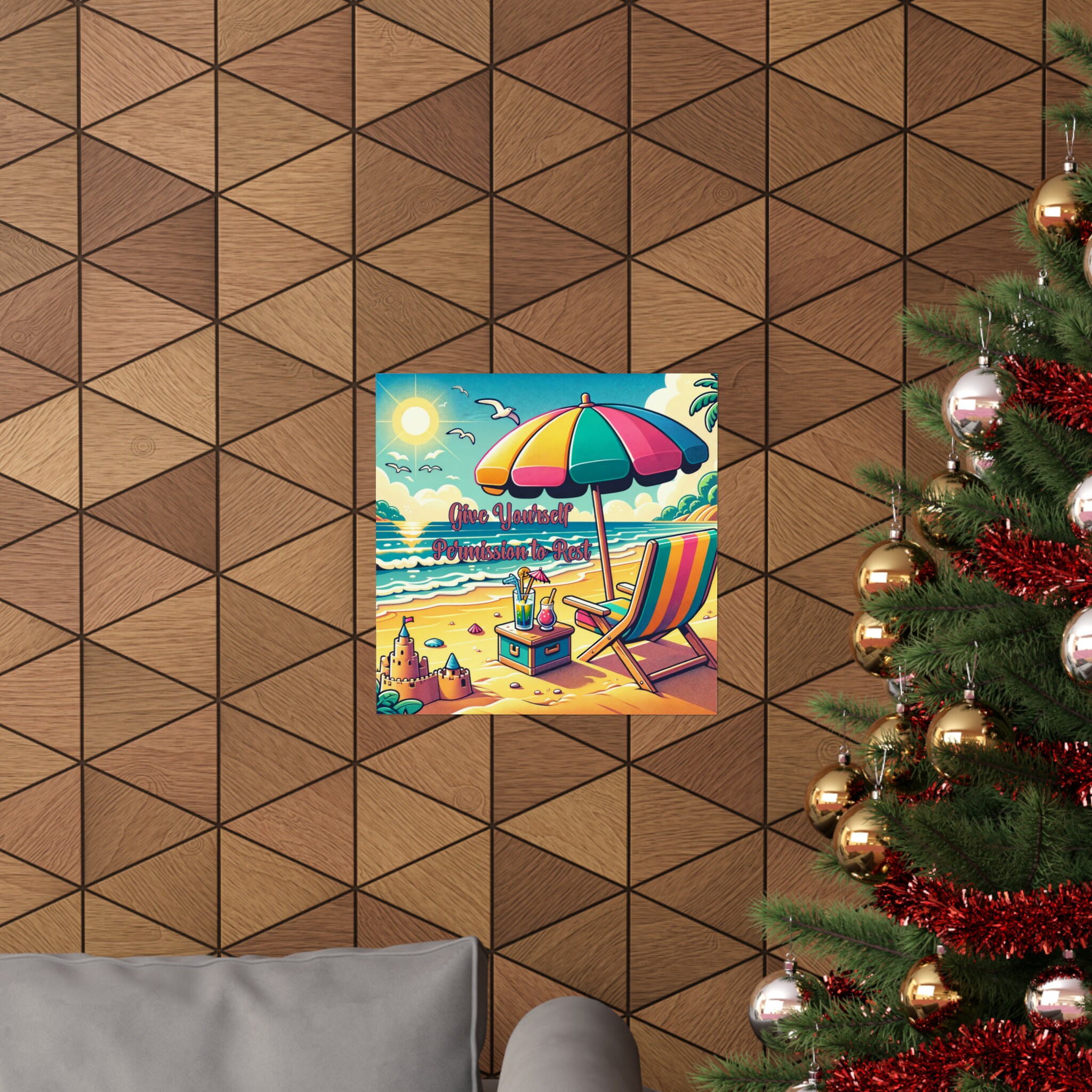 Seaside Serenity Relaxation Beach Poster - Etsy