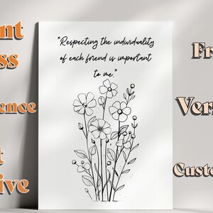 50 Printable Friendship Affirmations, PDF JPG PNG, 5x7 Format, Coloring ...