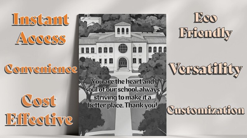 50 Printable 5x7 Appreciation Cards for School Staff, PDF JPG PNG ...