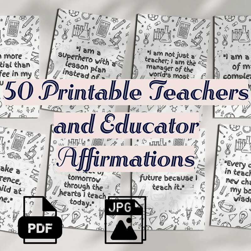 Teacher Affirmations - Etsy