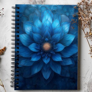 Blue Lotus Notebook, Ruled Journal Mindful Writing, Spiritual Gift ...