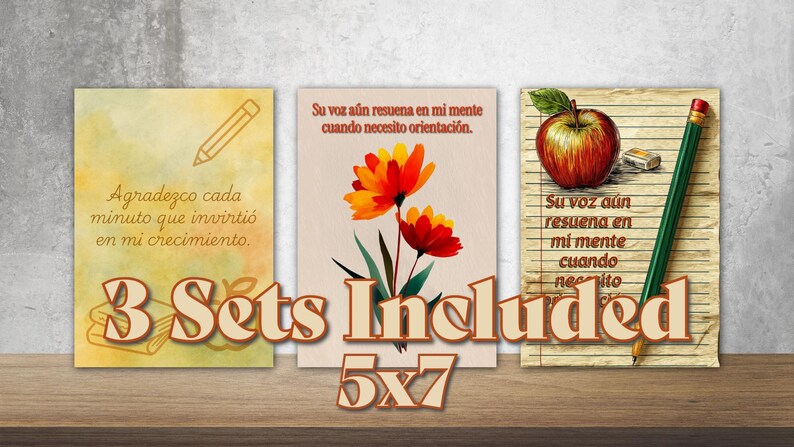 50 Printable Teacher Appreciation Cards in Spanish, Printable Gratitude ...