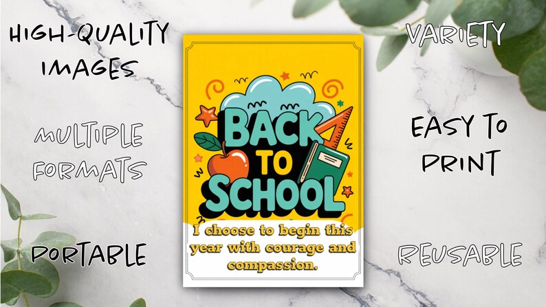 50 Printable Back to School Affirmations for Teachers, Digital Download ...