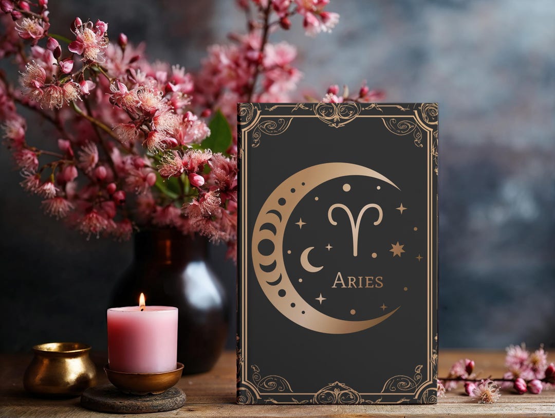 Aries Zodiac Journal, Hardcover Astrology Notebook, Writing ...