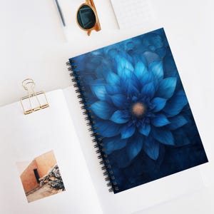 Blue Lotus Notebook, Ruled Journal Mindful Writing, Spiritual Gift ...