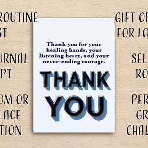 50 Printable Thank You Cards for Healthcare Workers, Digital Gratitude ...