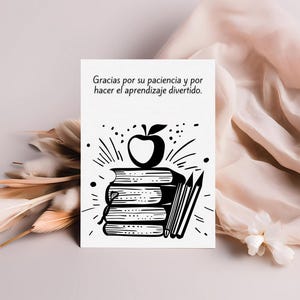 50 Printable Spanish Teacher Appreciation Cards, PDF JPG PNG, 5x7 ...