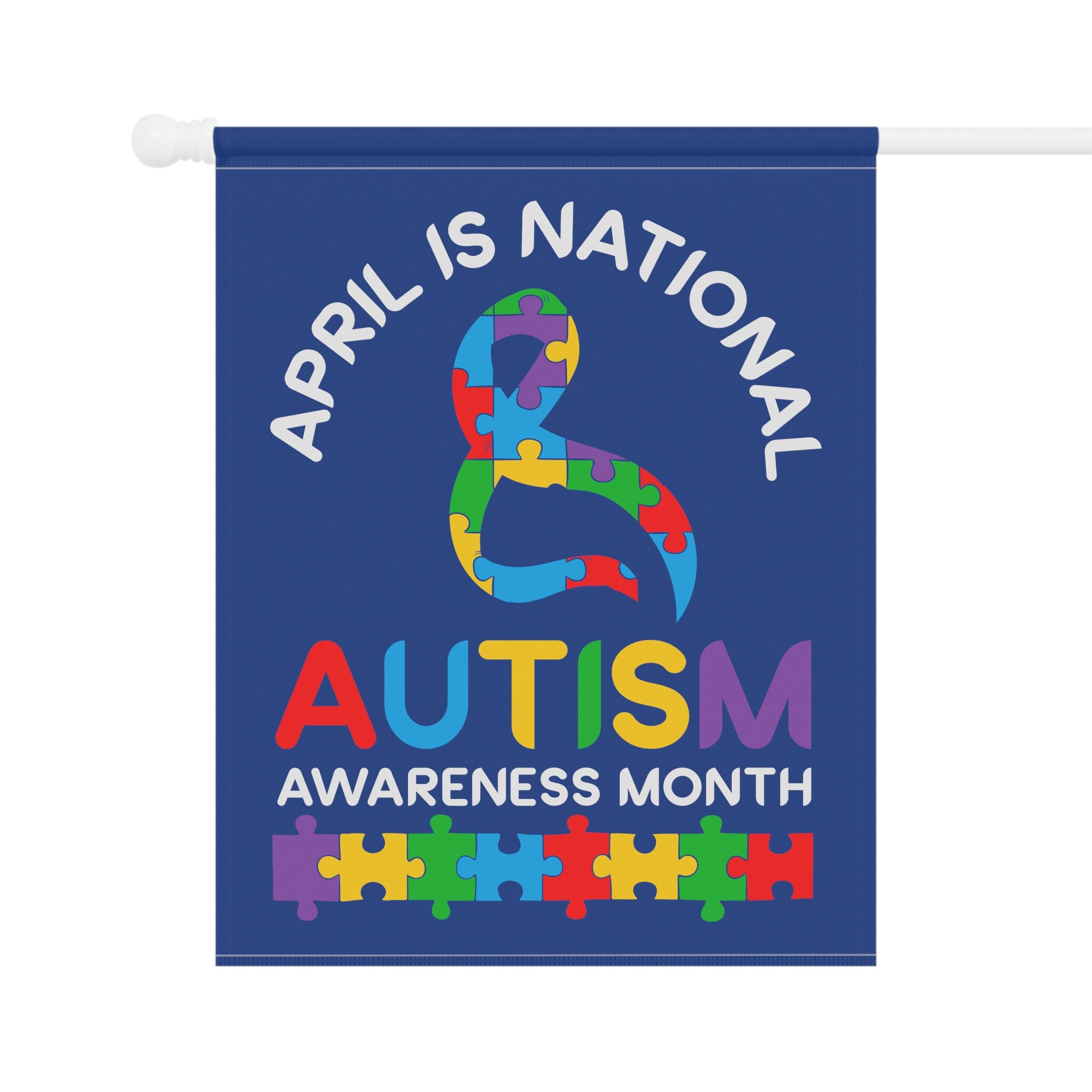 Autism Awareness Personalized Garden and House Banner, Support Flag ...