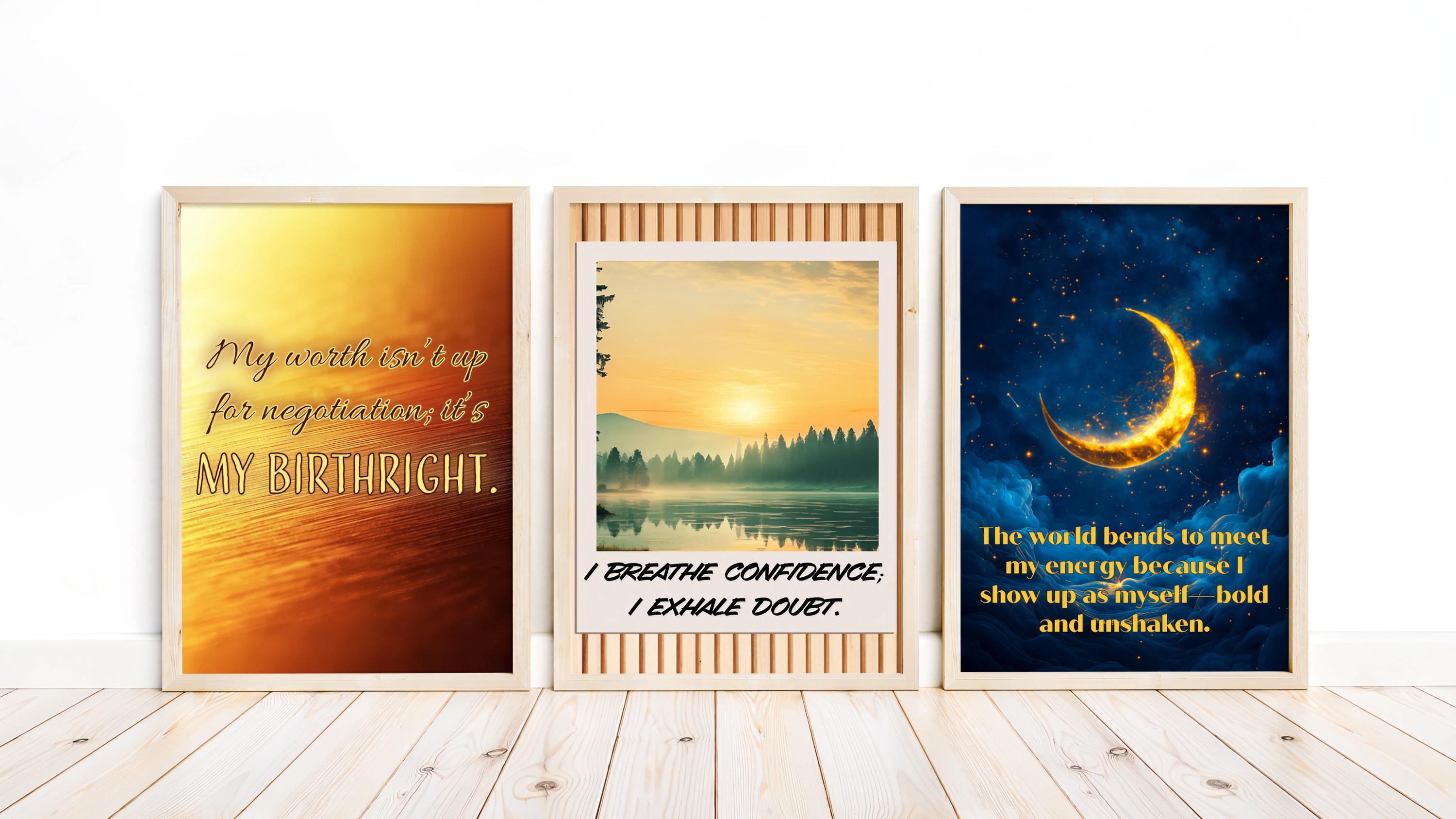 20 Digital Affirmations to Rise and Reign, 5x7 Printable Cards, PDF ...