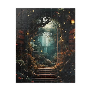 Secret Garden Gateway Puzzle, Enchanted Forest Jigsaw, Nature Lover's Puzzle, Scenic Forest ...
