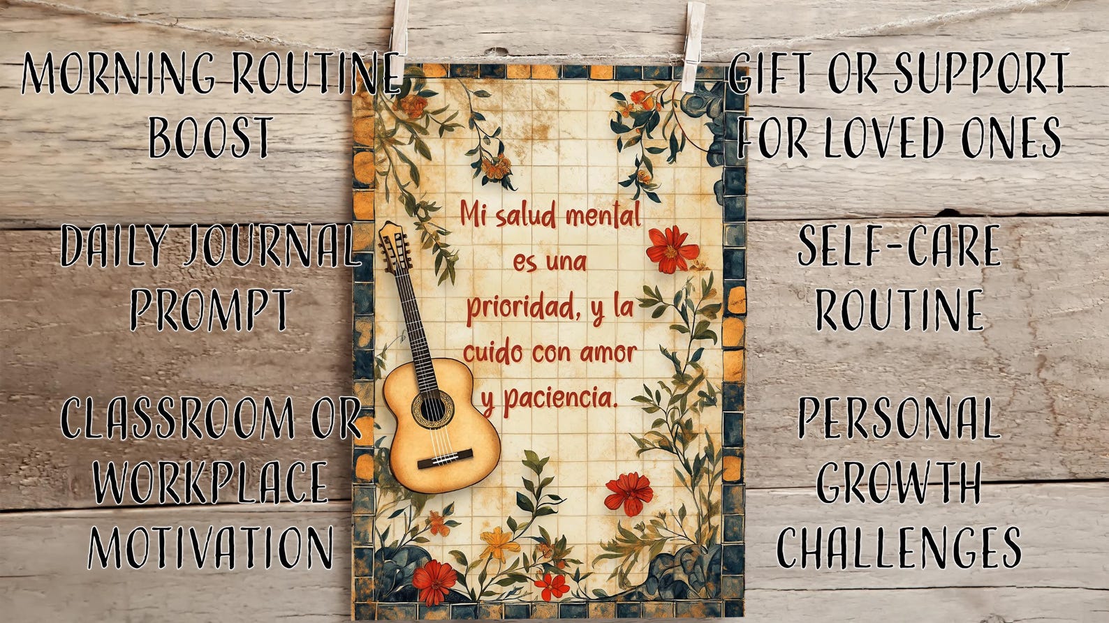 50 Printable Self-care Affirmations in Spanish, 5x7 Digital Download in ...