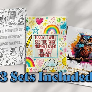 50 Printable Teacher Affirmation Cards - 5x7 Digital Download for ...