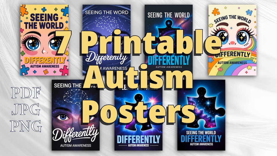 Autism Awareness Posters: Neurodiversity Classroom Art (digital ...