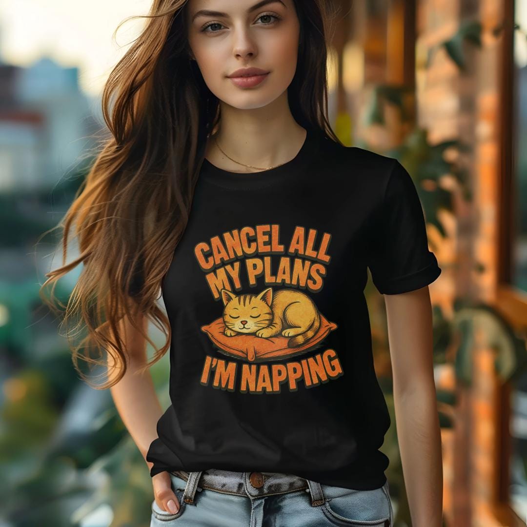 Funny Cat Nap Shirt, Cancel All My Plans I'm Napping Tee, Cute Lazy Cat ...