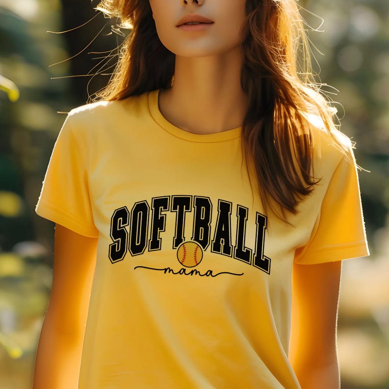 Softball Mama T-shirt, Front Back Design, Baseball Mom Shirt, Sports ...