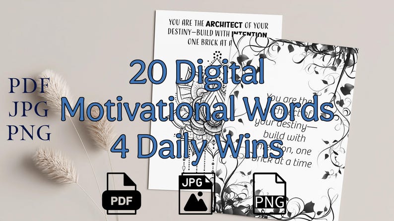 20 Motivational Cards: 5x7 Inspirational Quotes (digital Download) - Etsy